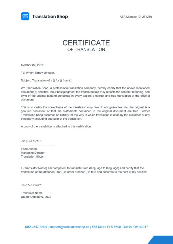 Fast & Premium Certified Translation Services - Translation Shop